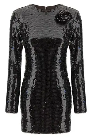 ROTATE BY BIRGER CHRISTENSEN Sequin Dress With Flower
