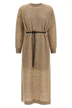 Brunello Cucinelli Sparkling' Dress - Beige