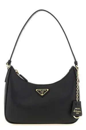 Prada Re-edition 2005 Saffiano Shoulder Bag - Black