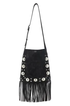 Valentino Garavani Nellcôte Medium Shoulder Bag - Black