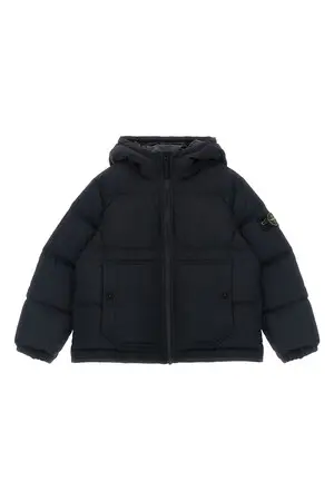 Stone Island Badge Down Jacket - Black