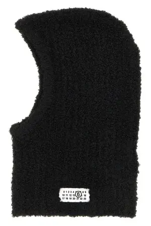 MAISON MARGIELA MM6 MAISON MARGIELA Bouclé Balaclava With Logo Black