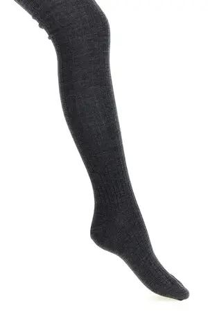 JIL SANDER Ribbed Tights - Gray