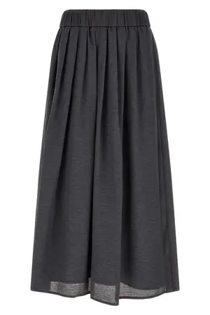 Peserico Pleated Midi Skirt With Elastic