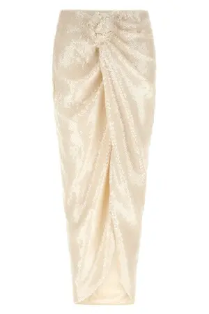 ROTATE BY BIRGER CHRISTENSEN Sequin Midi Skirt - White
