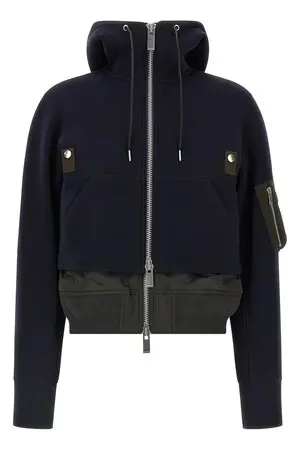 Sacai Sponge' Bomber Jacket - Blue