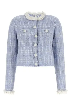 SELF-PORTRAIT Check Knit Jacket