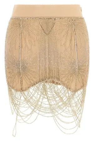 Attico Beaded Embroidery Mini Skirt