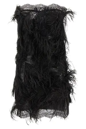 Attico Lace And Feather Dress