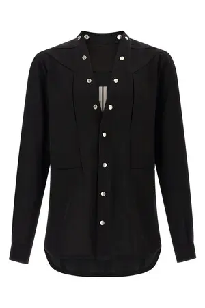 Rick Owens Larry Frogpocket' Shirt - Black