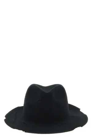 Yohji Yamamoto Cut-out Fedora Hat - Black