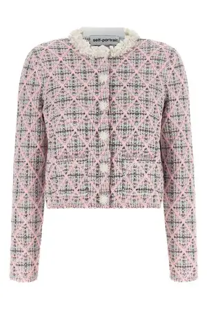 SELF-PORTRAIT Floral Collar Cardigan