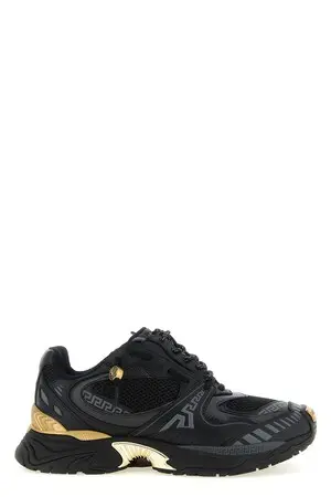 Versace Leather And Technical Fabric Sneakers - Multi