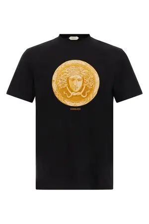 Versace Medusa Coin' Print T-shirt - Black
