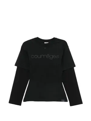 COURREGES Logo Tee - Black