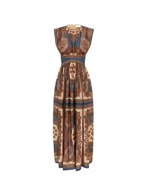 Zimmermann Mahon Waisted Maxi Dress - Brown
