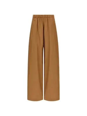 Fabiana Filippi Satin Elastic Waist Trousers - Brown
