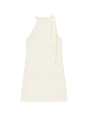 COURREGES Knotted A-line Dress - White