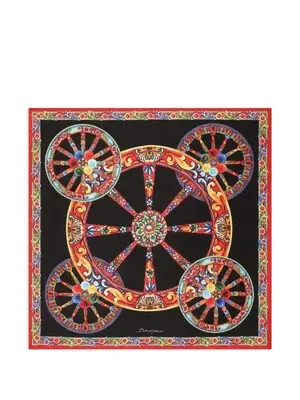 Dolce & Gabbana Carretto Print Foulard - Black
