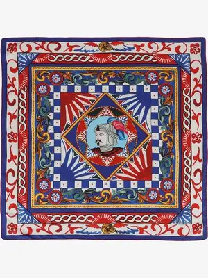 Dolce & Gabbana Carretto Print Foulard Red