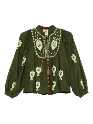 Farm Rio Embroidered Blouse