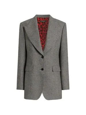 Dolce & Gabbana Prince Of Wales Wool Blend Blazer