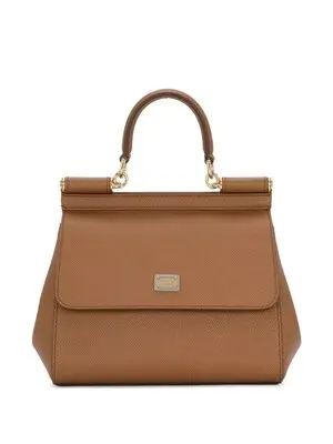 Dolce & Gabbana Sicily Small Bag Stampa Dauphine - Brown