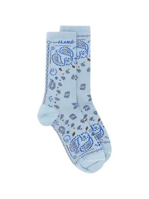 Alanui Bandana Socks - Light Blue