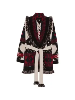 Alanui Icon Jacquard Cardigan - Beige