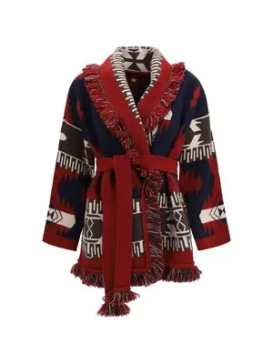 Alanui Icon Jacquard Cardigan - Red