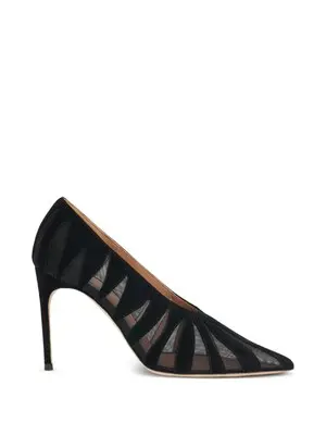 MALONE SOULIERS Suede And Mesh Tippi Pumps