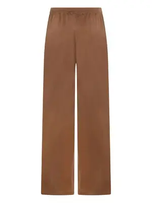 Fabiana Filippi Silk Blend Pull On Trousers - Brown