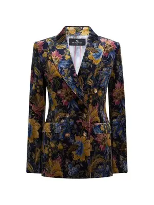 Etro Giacca In Velluto - Blue
