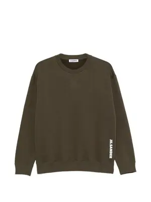 JIL SANDER Cotton Crew Neck Pullover - Green