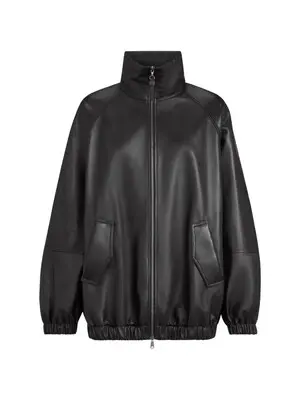 Brunello Cucinelli Leather Bomber Jacket