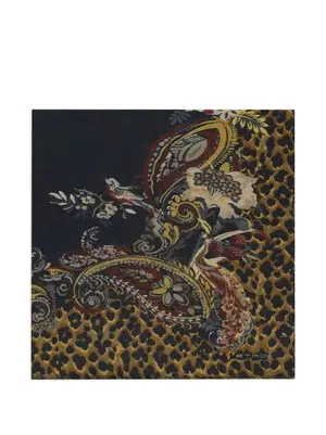 Etro Animalier Print Scarf - Black