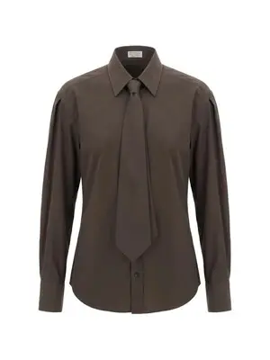 Brunello Cucinelli Tie Shirt - Brown