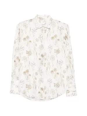 Amina Rubinacci Silk Floral Print Shirt