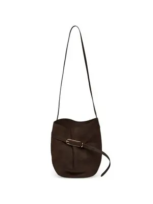 LIFFNER Leather Belted Bucket Bag - Brown