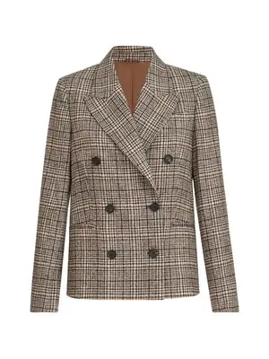 Brunello Cucinelli Double Breasted Check Jacket