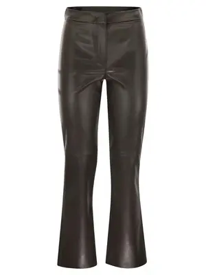 Max Mara Faux Leather Trousers - Brown