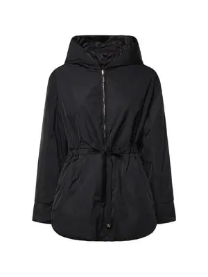 Max Mara Charme Hooded Puff Coat - Black