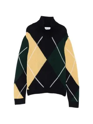 BE YOU Cashmere Diamond Sweater - Blue