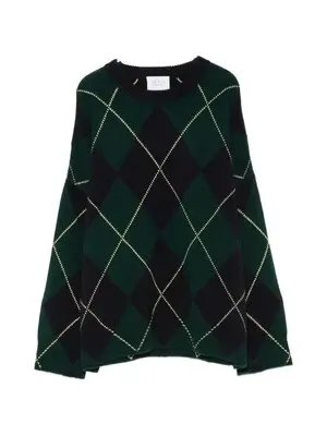 BE YOU Cashmere Diamond Sweater - Green