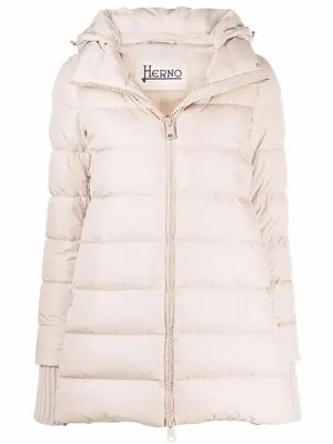 Herno Chamonix Hooded Puff Coat - Beige