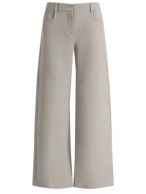 Max Mara Gela Wide Leg Trousers - Gray