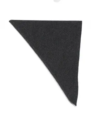 RÓHE Small Knitted Triangle Scarf - Gray