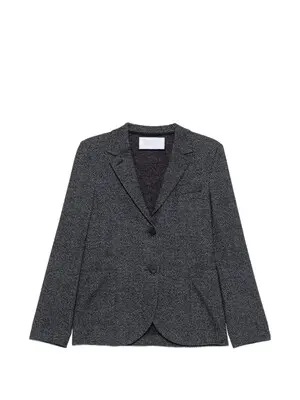 Harris Wharf London Stand Up Collar Blazer - Blue