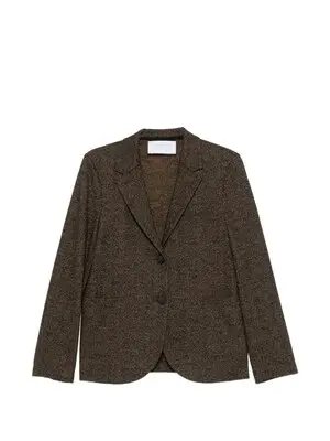 Harris Wharf London Stand Up Collar Blazer - Brown