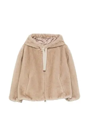 Herno Faux Fur Bomber Jacket